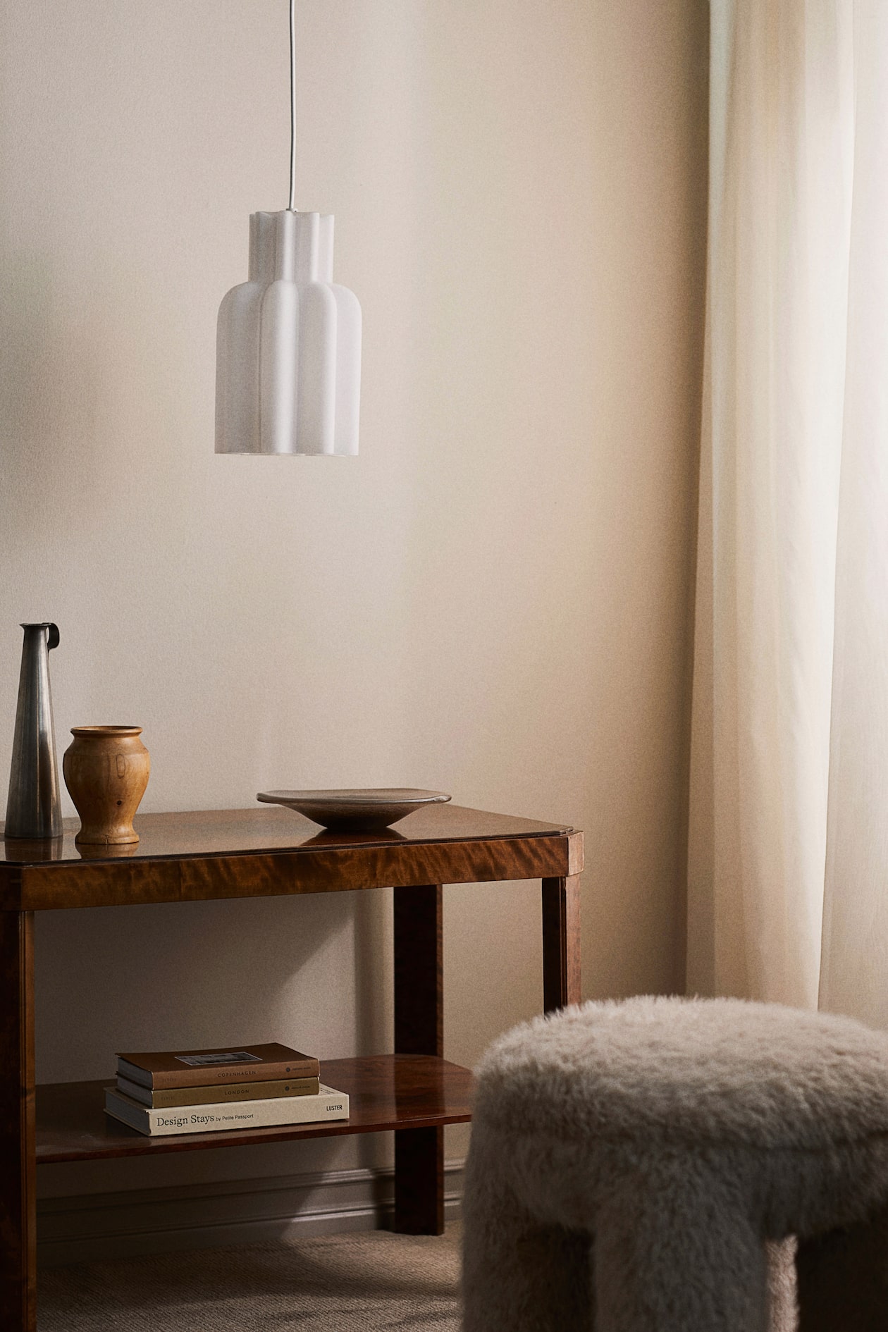 Závěsná skleněná lampa - Bílá - HOME | H&M CZ