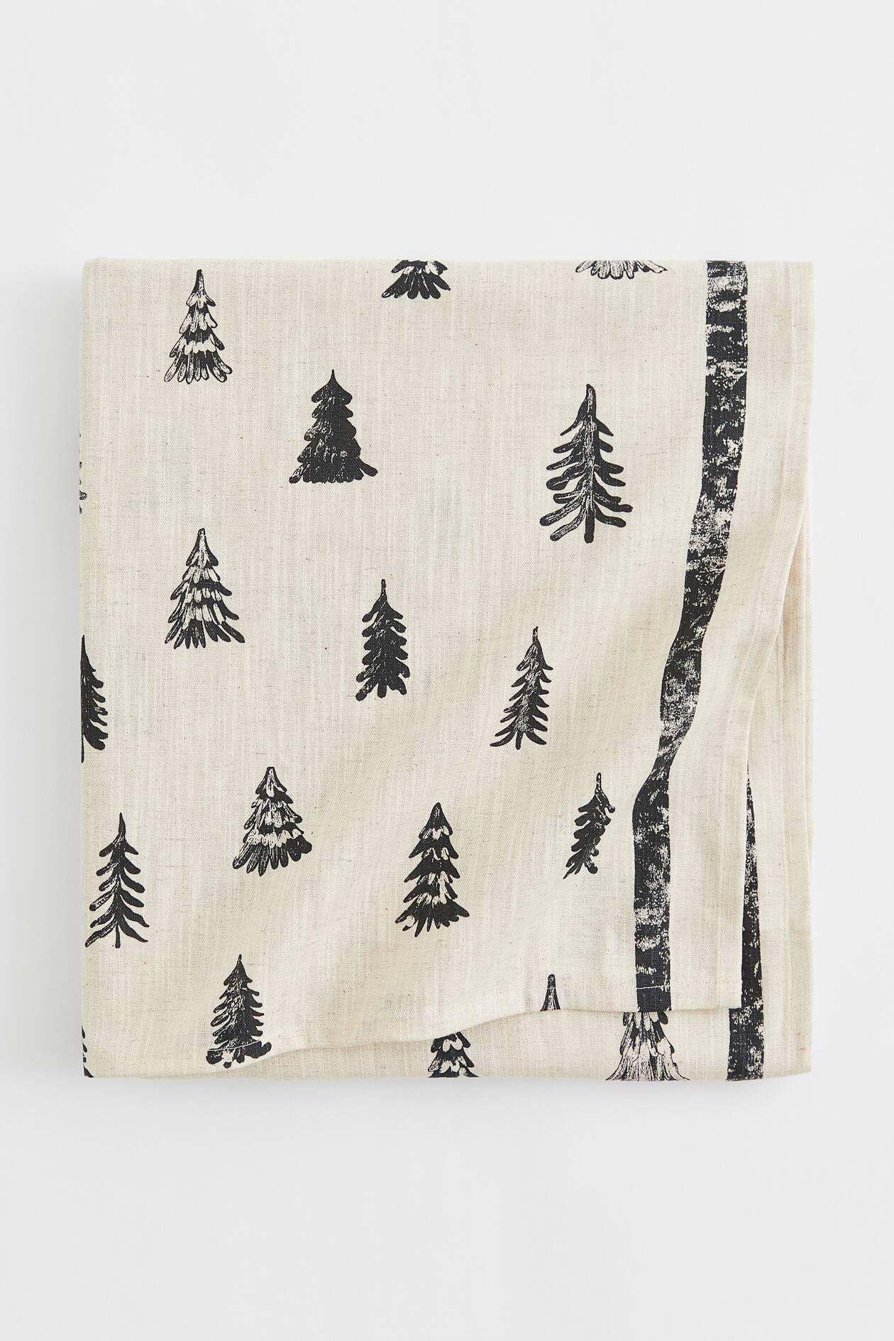 Tafelkleed met dessin - Lichtbeige/sparren - HOME | H&M BE