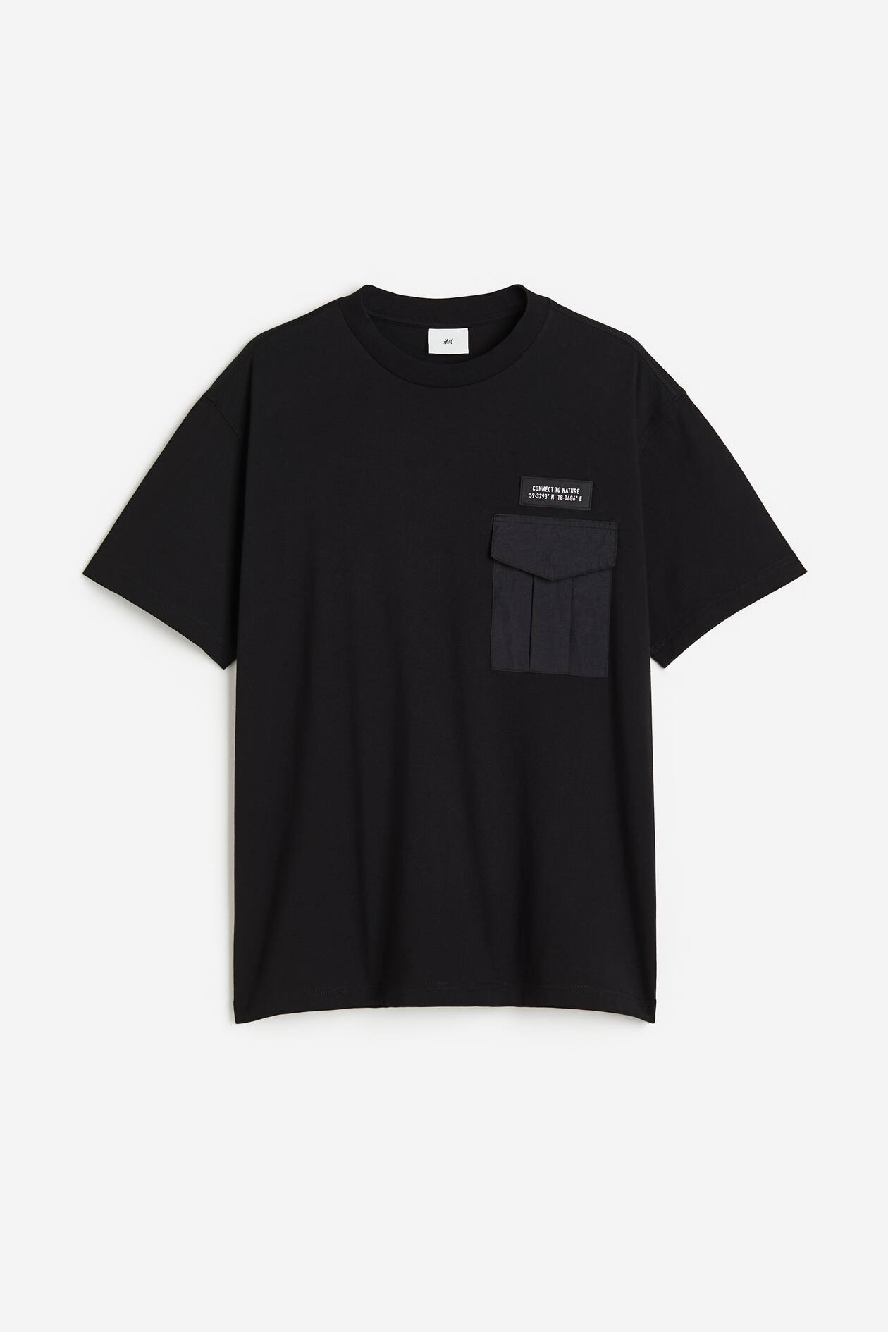 Relaxed Fit Pocket-detail T-shirt - Black - Men | H&M US
