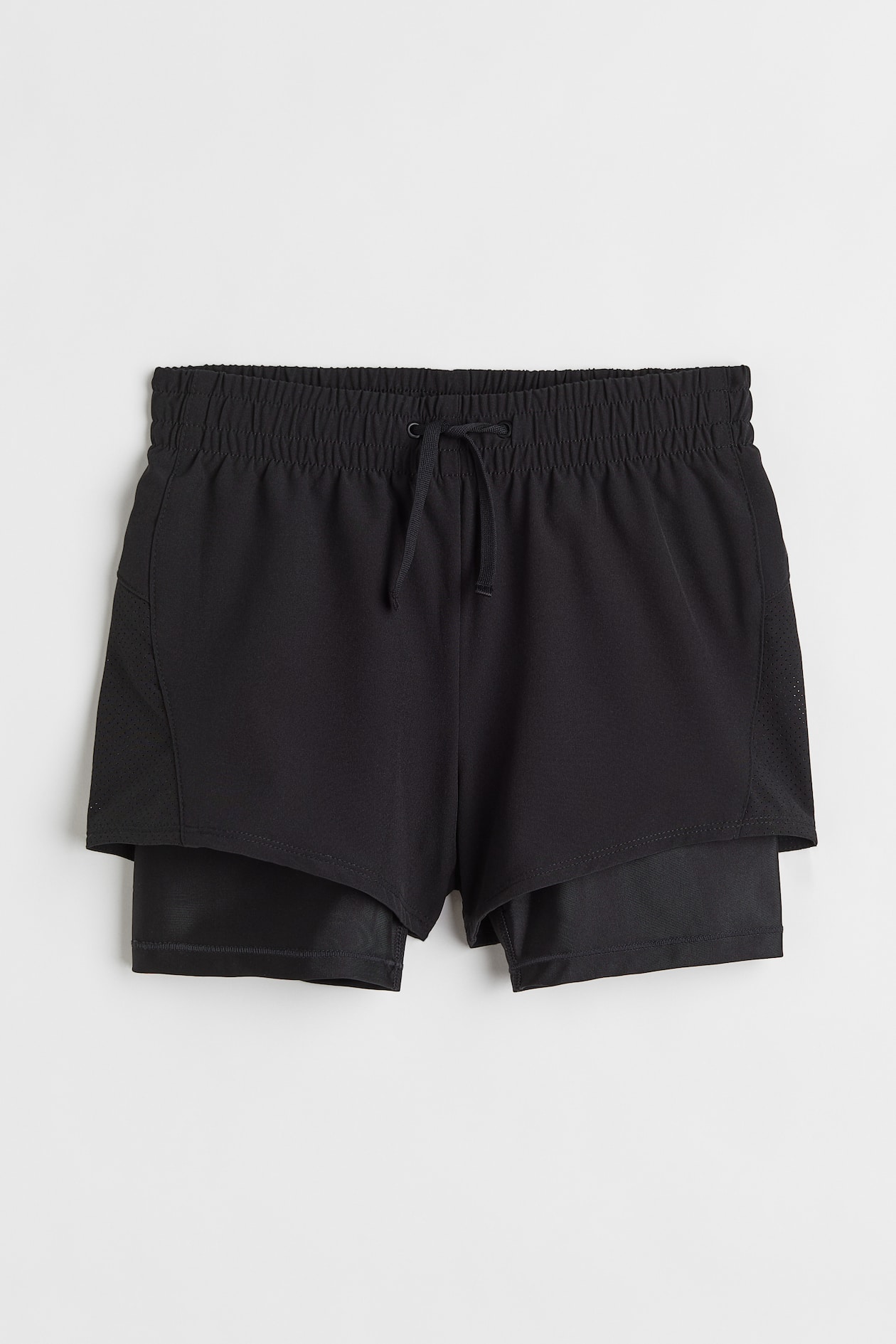 DryMove™ Double-layered Sports Shorts - Black - Kids | H&M US