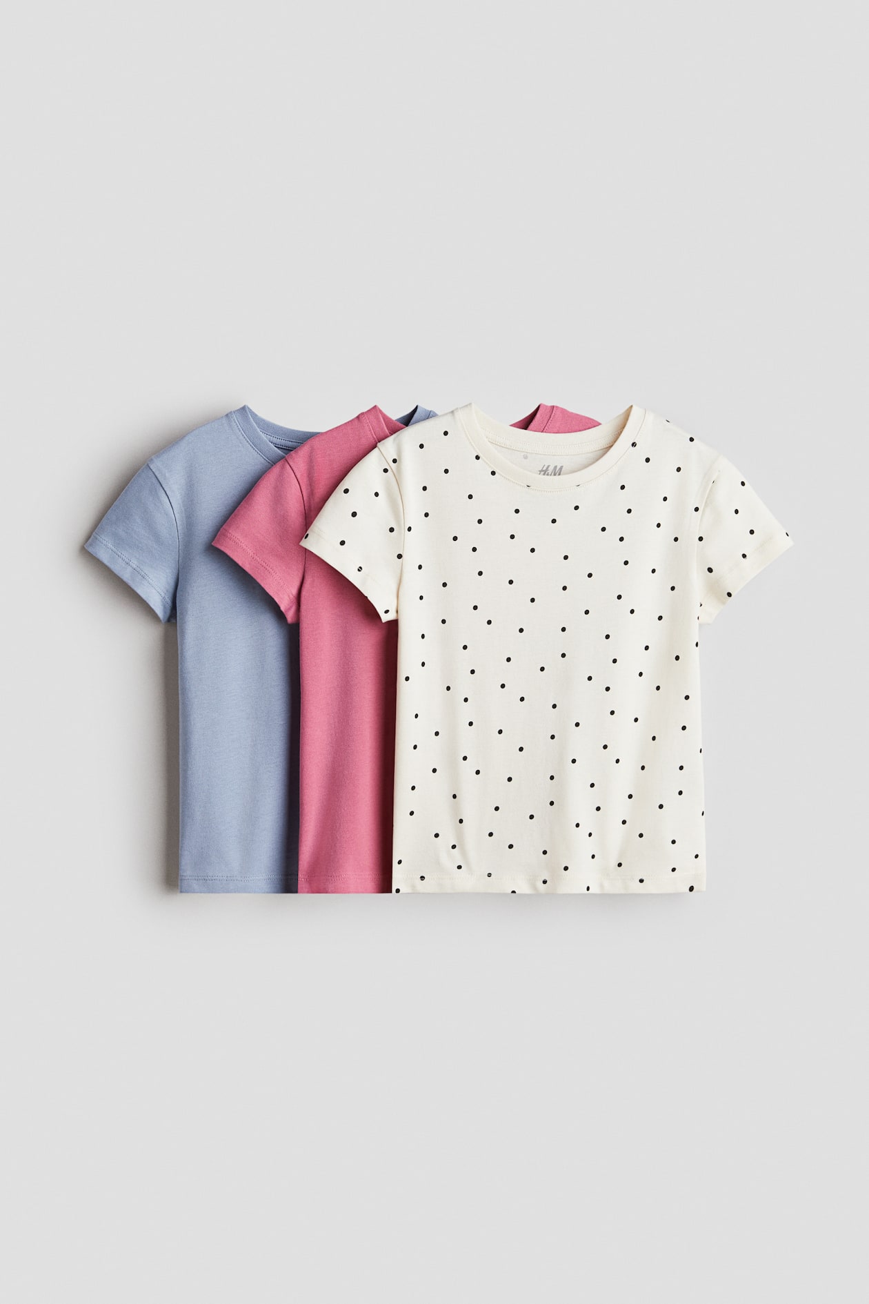 White/Spot 3-pack Cotton Jersey Tees for kids | H&M AU