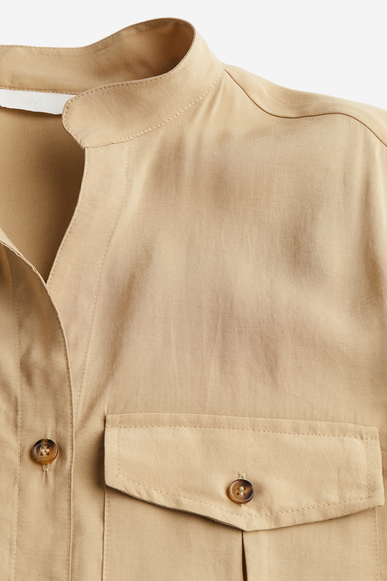 Modal-blend utility shirt - Beige - Ladies | H&M GB