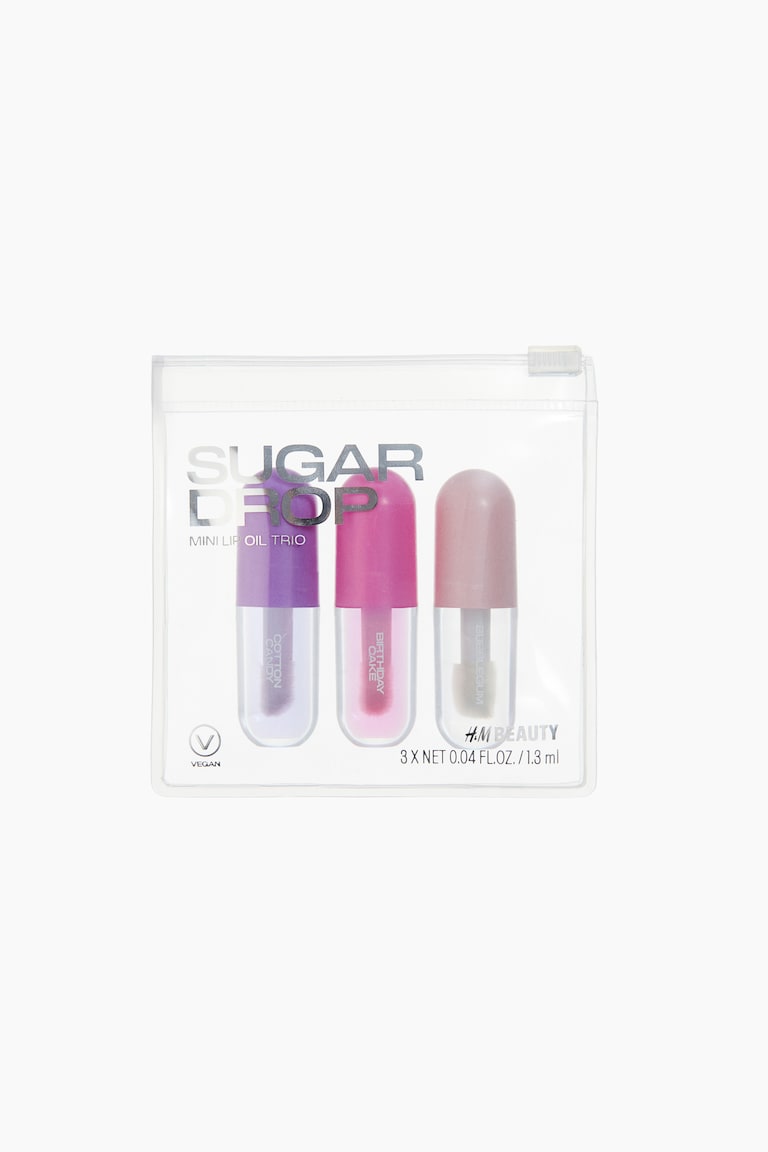 Mini Lip Oil Trio - Pink/light pink/purple - Beauty all | H&M US