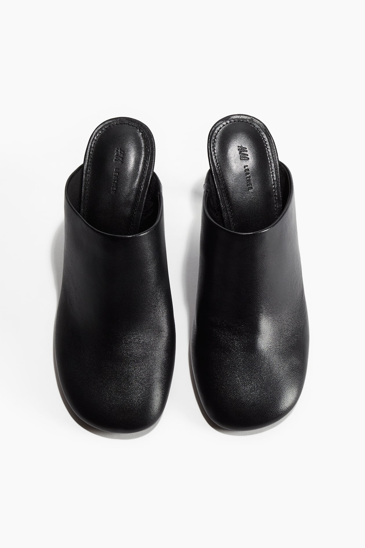 Heeled Leather Mules - Black - Ladies | H&M US
