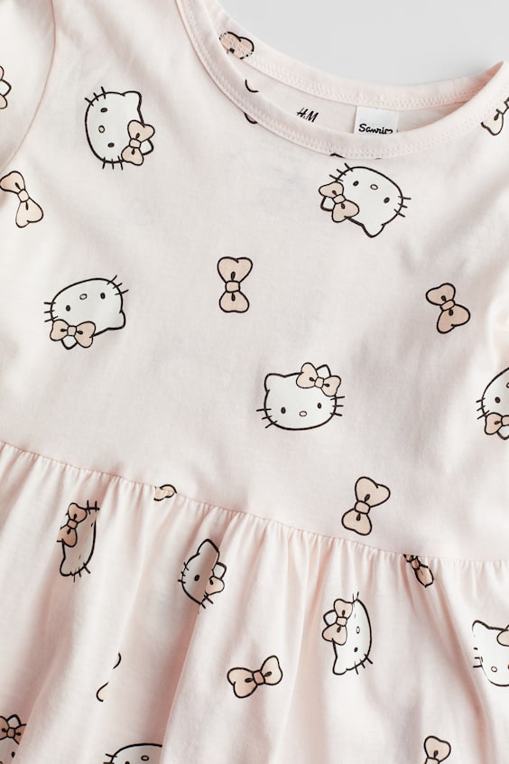 Printed Cotton Dress - Light pink/Hello Kitty - Kids | H&M US