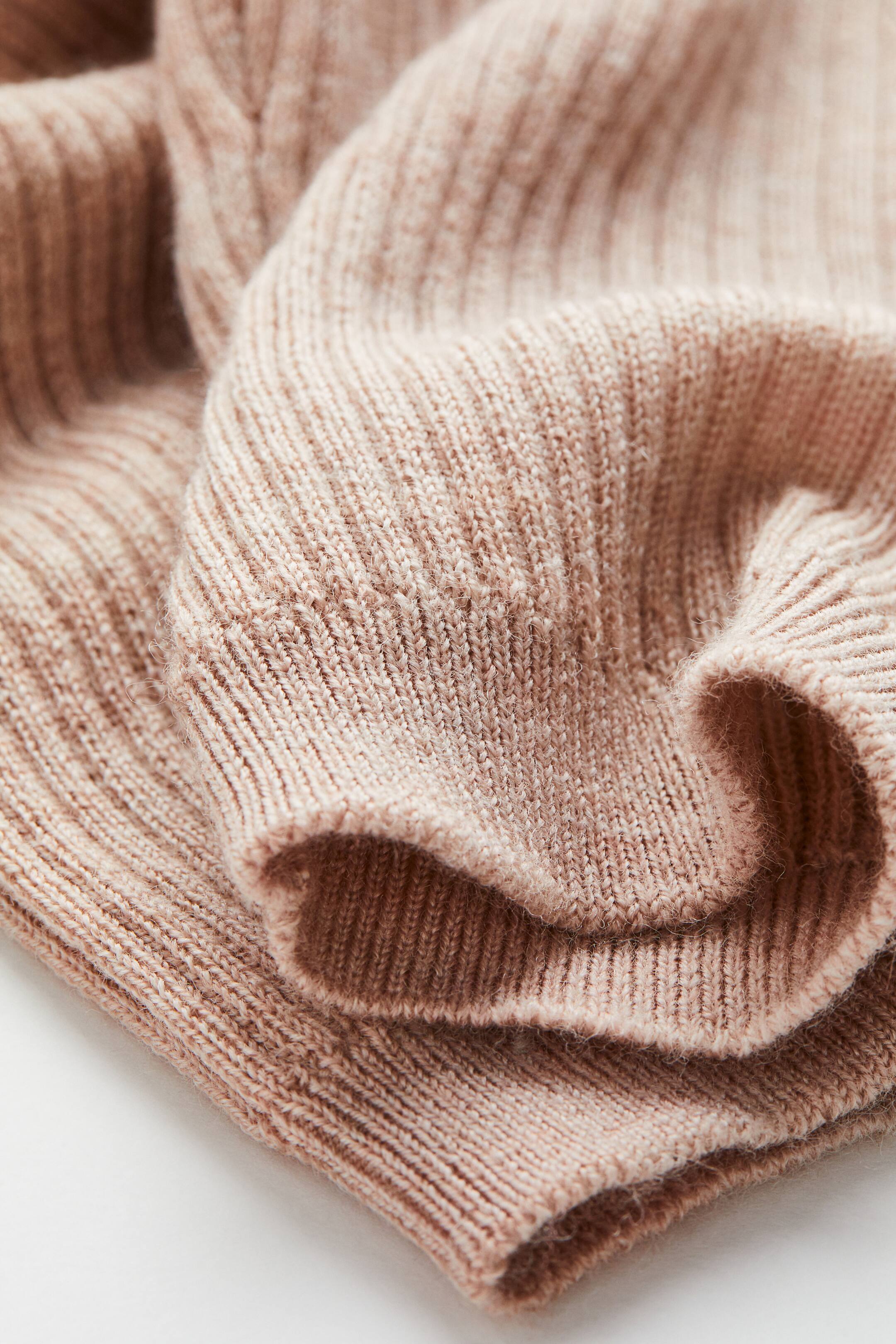 2-piece merino wool set - Powder pink marl - Kids | H&M GB