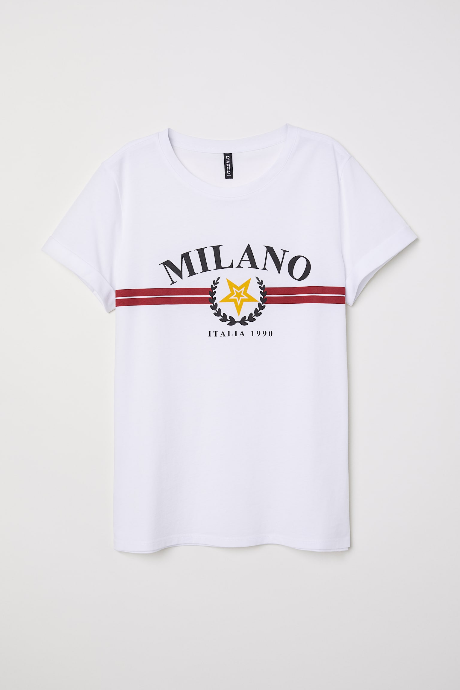 T-shirt with a motif - White/Milano - Ladies | H&M GB