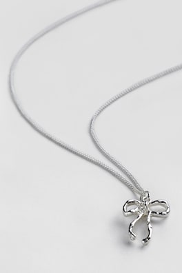 Collier avec pendentif - Argenté/nœud - ENFANT | H&M FR