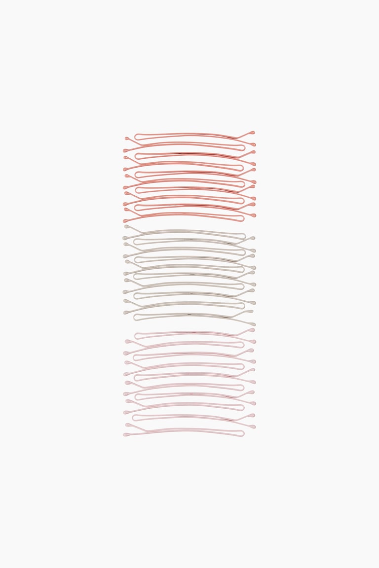 Women's Peach/light gray/light pink 30-pack Bobby Pins | H&M US
