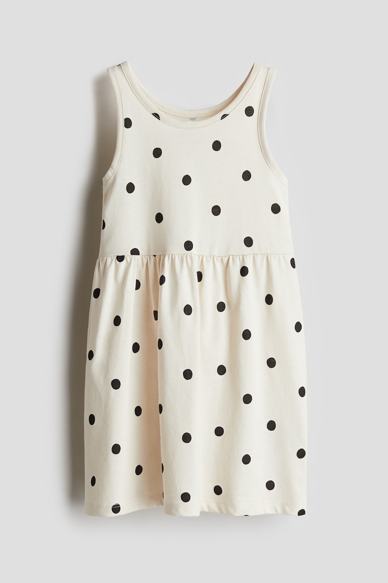 White/dotted Patterned Jersey Dress for kids | H&M US
