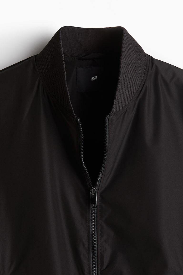 Men’s Black Regular-Fit Lightweight Bomber Jacket | H&M CA