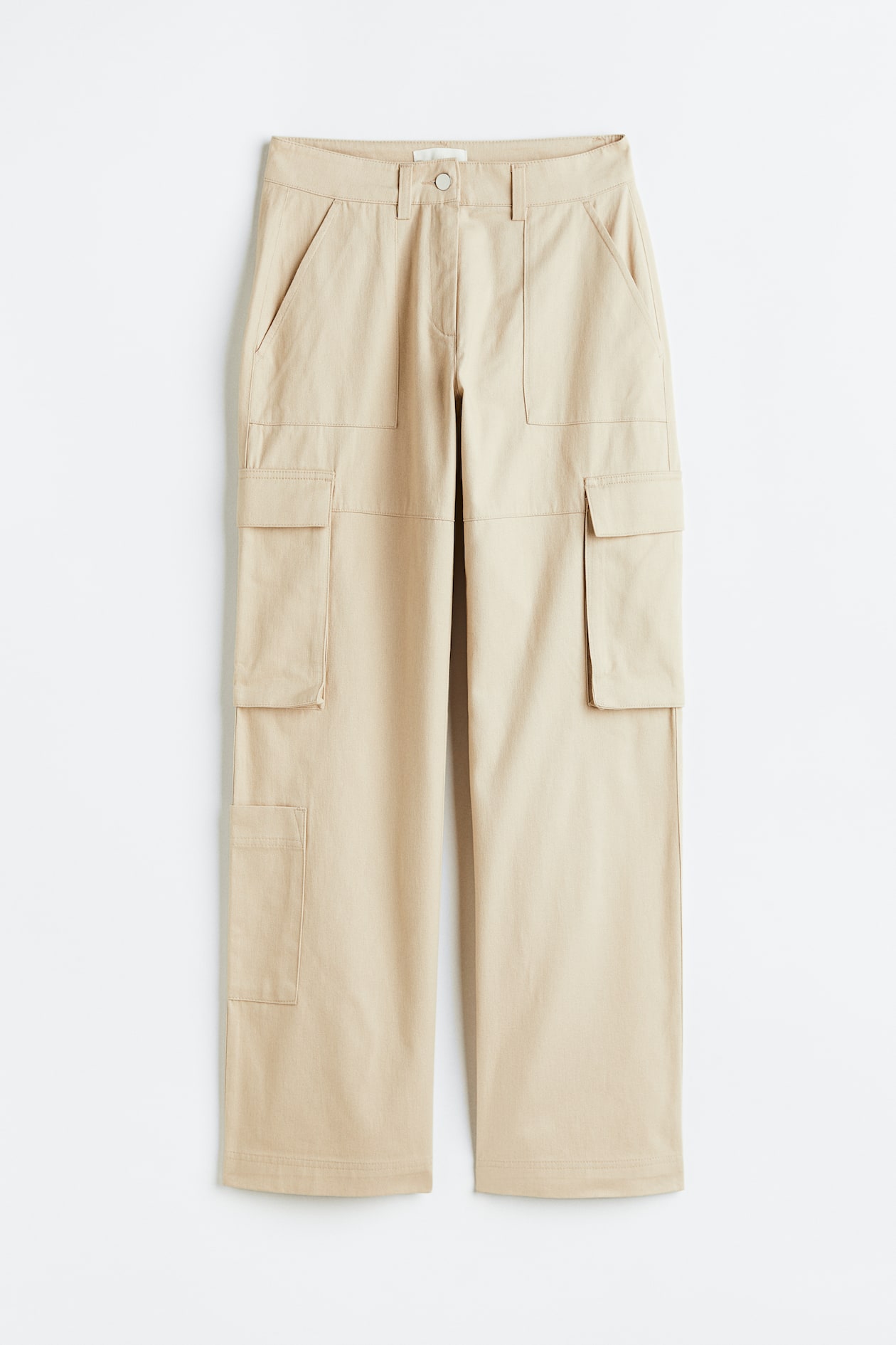 Straight cargo trousers - Light beige - Ladies | H&M GB