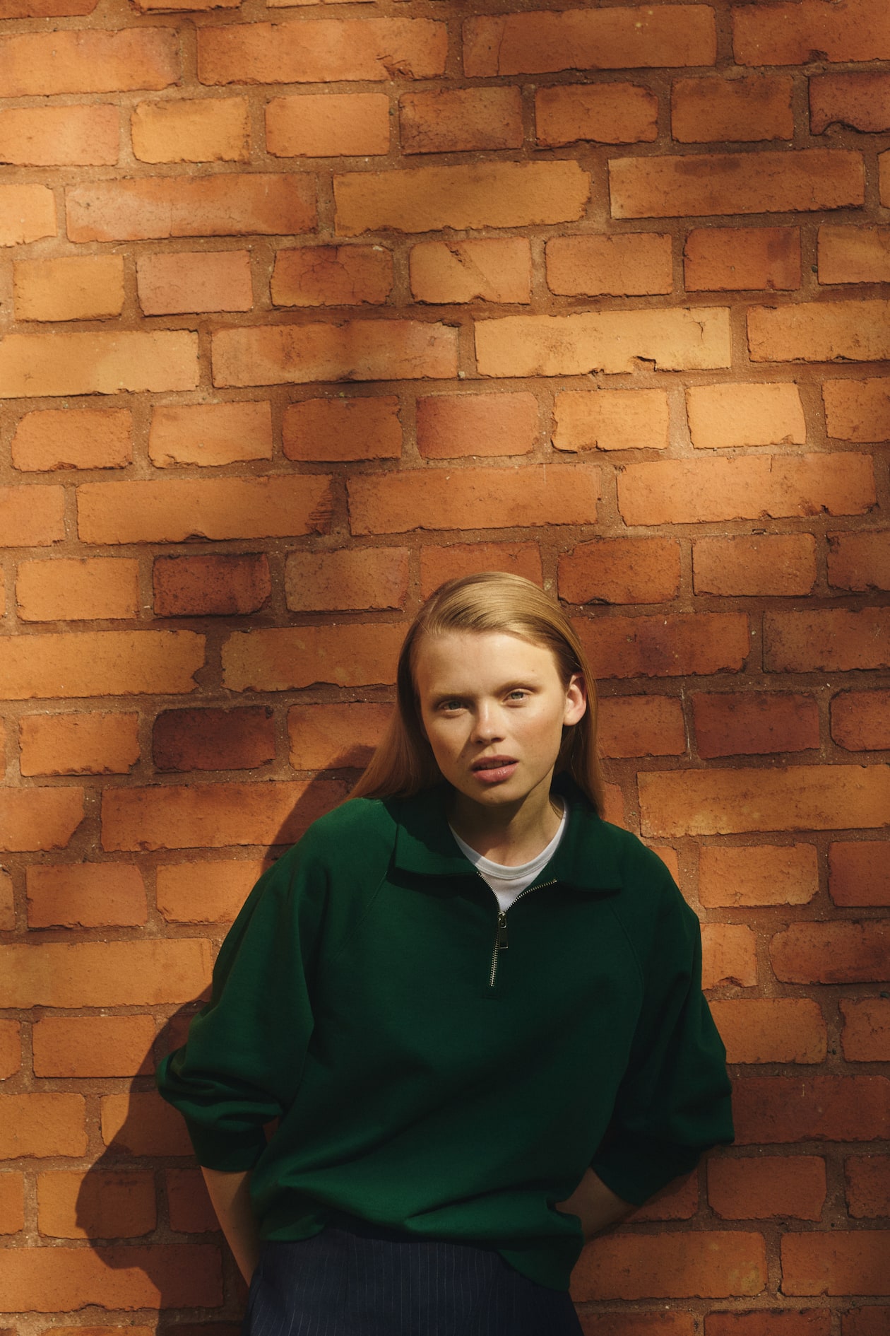 Women's Dark green Oversized Half-Zip Sweatshirt | H&M CA