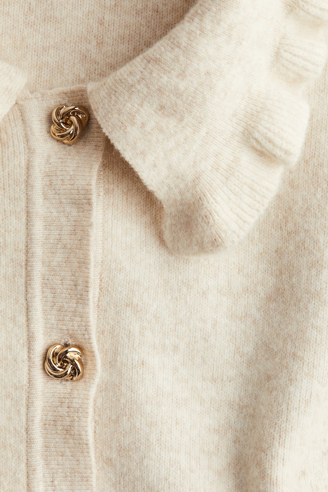Women's Light beige marl Collared cardigan | H&M GB