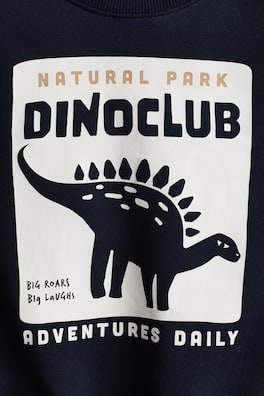 Mikina s potiskem - Navy blue/Dinosaur - DĚTI | H&M CZ