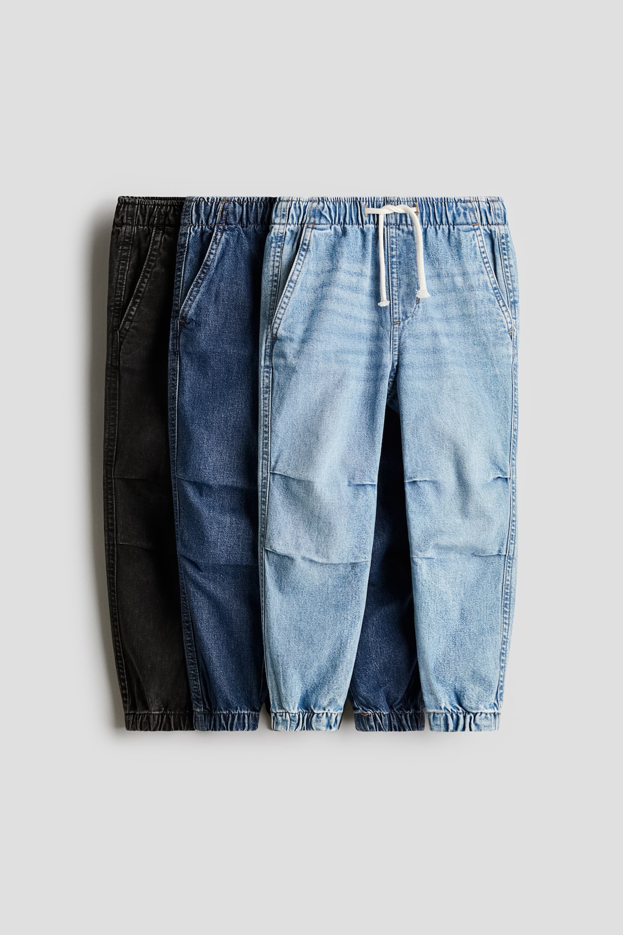 Pack de 3 joggers vaqueros - Azul denim/Negro - NIÑOS | H&M ES