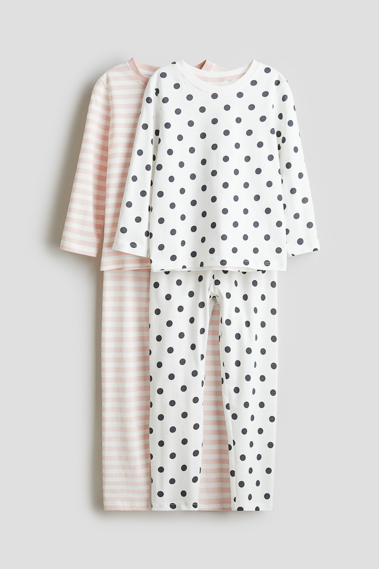 2-pack cotton jersey pyjamas - White/Spots - Kids | H&M GB