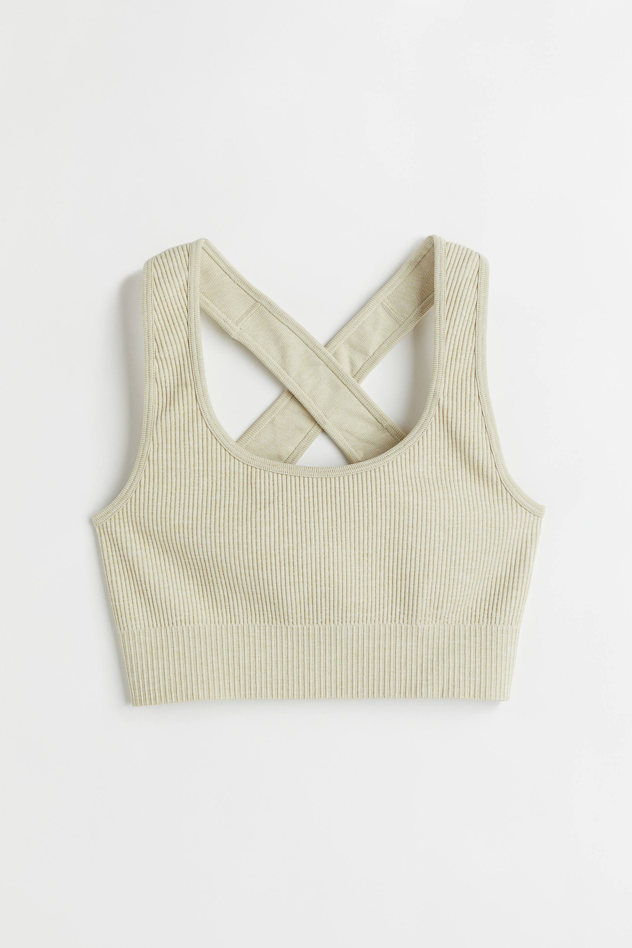 Seamless Sport-Bralette Light Support - Hellgrünmeliert - Ladies | H&M DE