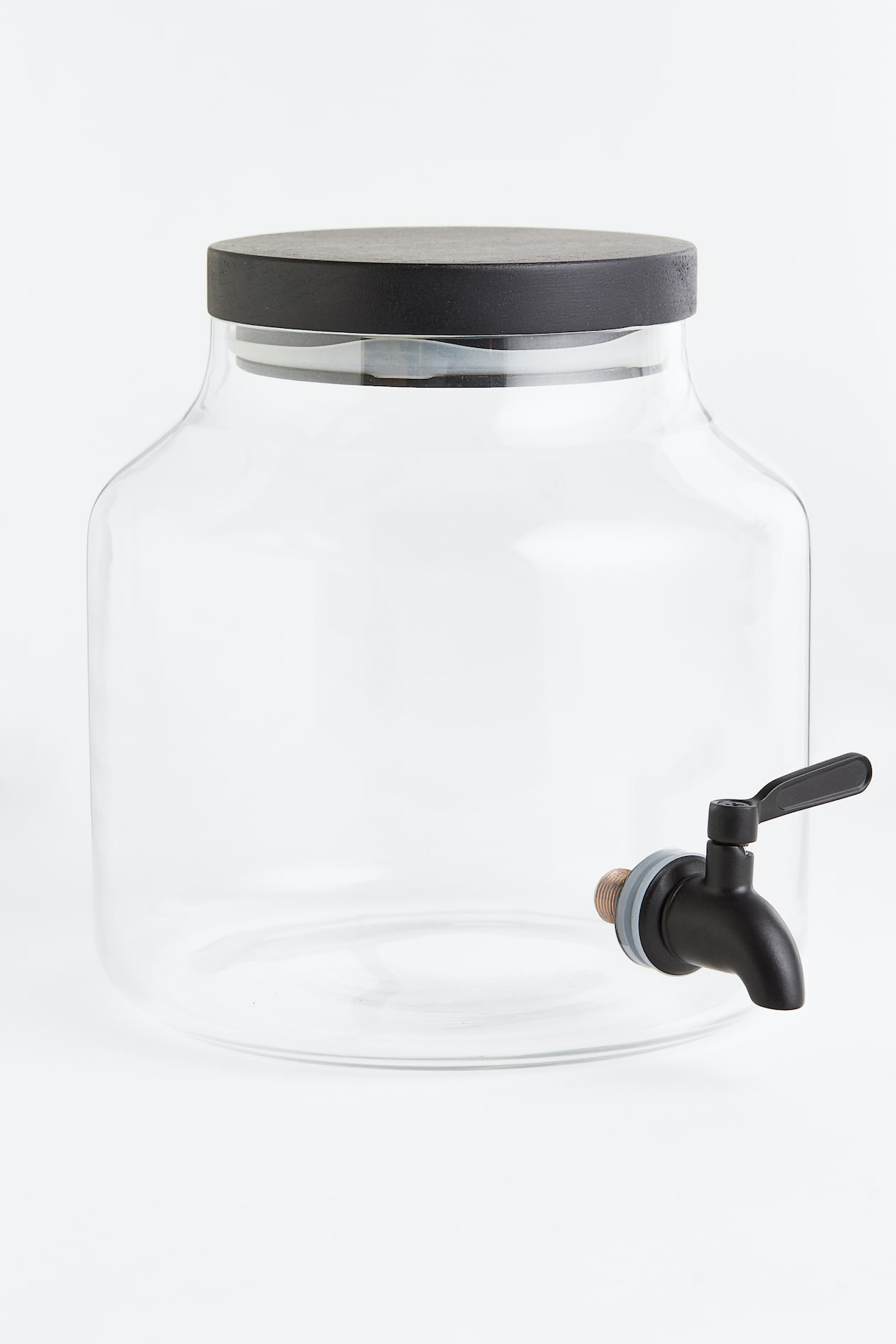 Glazen dispenser met tapkraan - Transparant/zwart - HOME | H&M NL