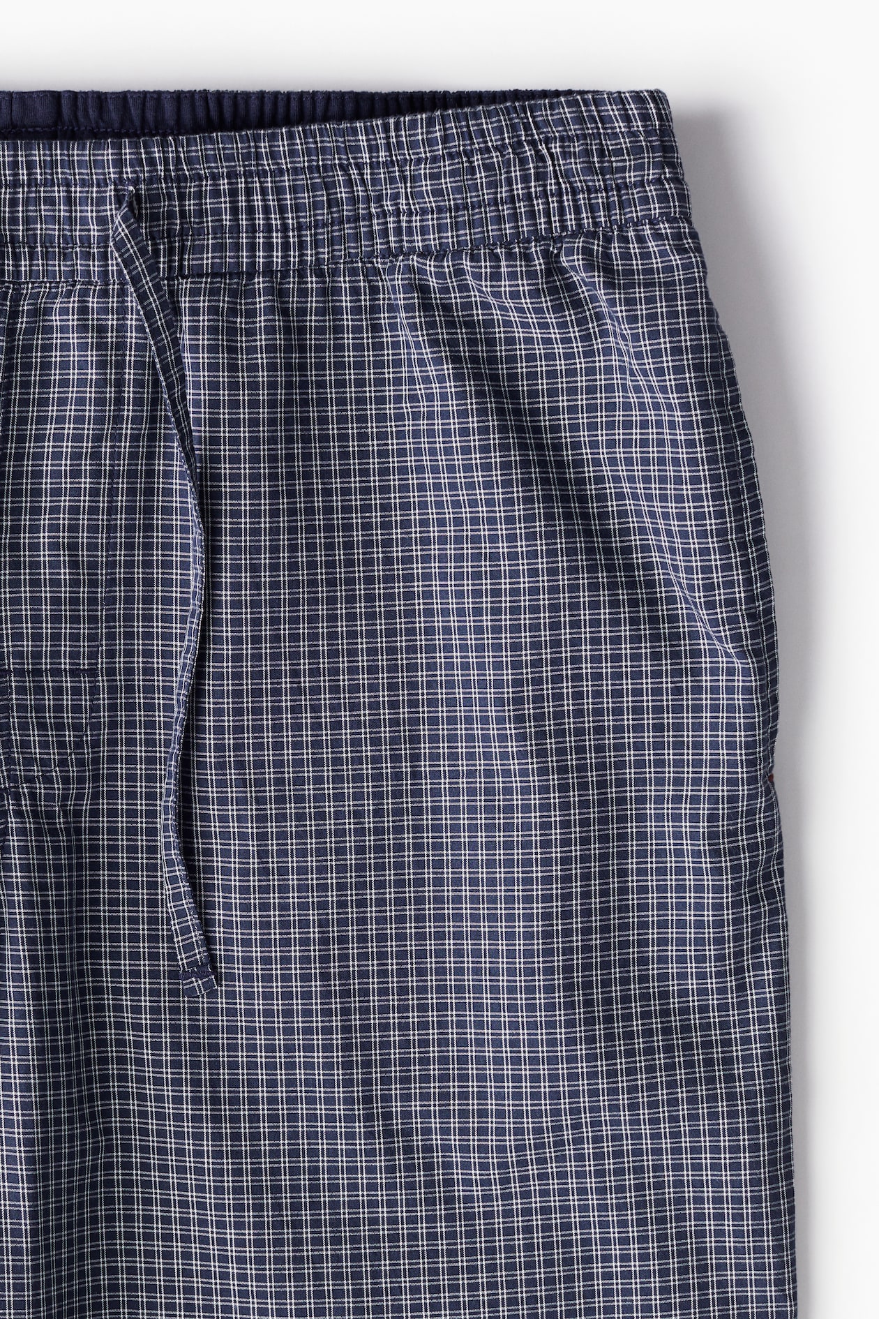Relaxed Fit Poplin Pants - Dark blue/checked - Men | H&M US