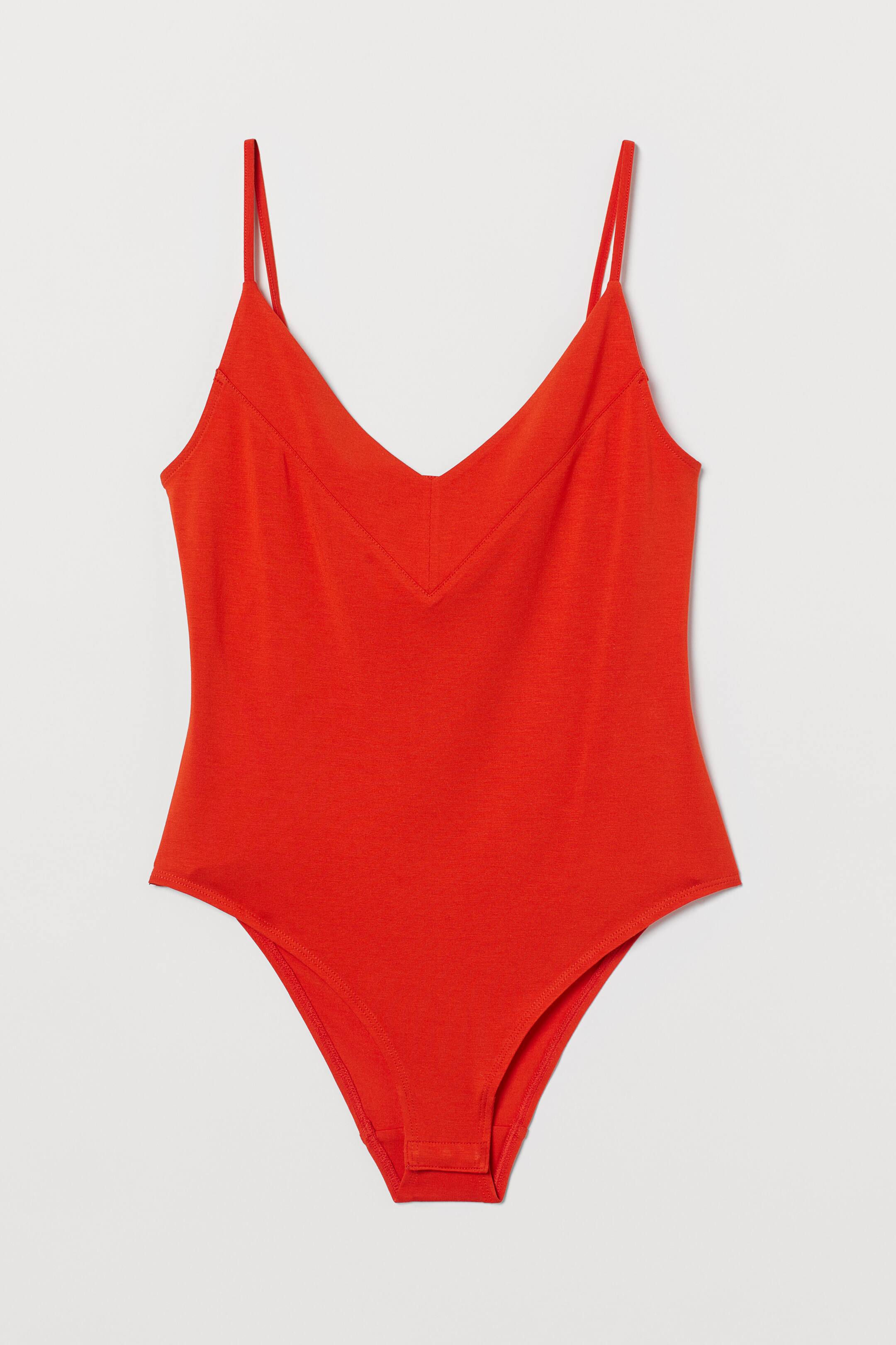 Body en mezcla de seda - Naranja oscuro - Ladies | H&M MX