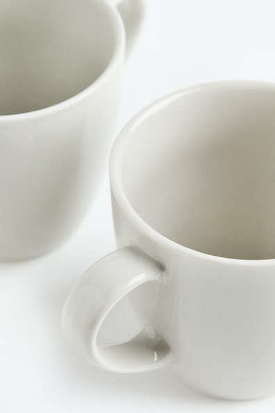 2-pack Porcelain Mugs - Light beige - Home All | H&M US