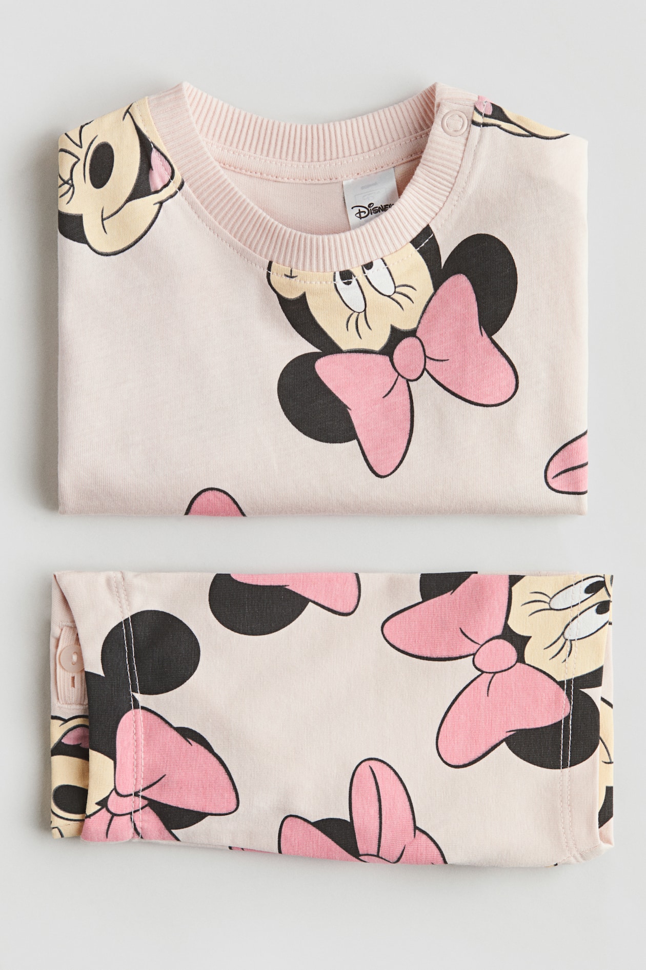 Light pink/Minnie Mouse 2-Piece Printed Cotton Set for kids | H&M US