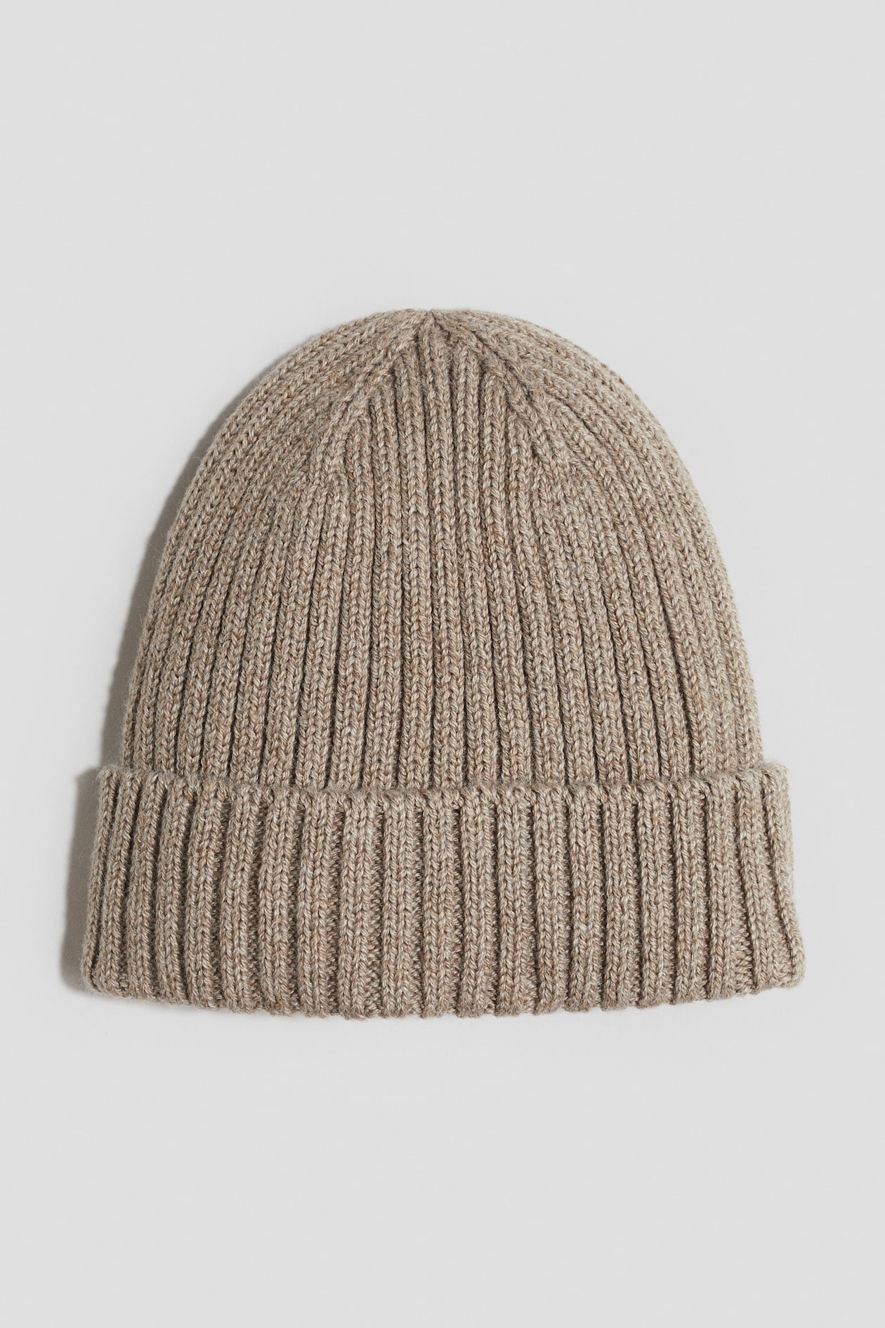 Beige Rib-knit beanie for kids | H&M GB