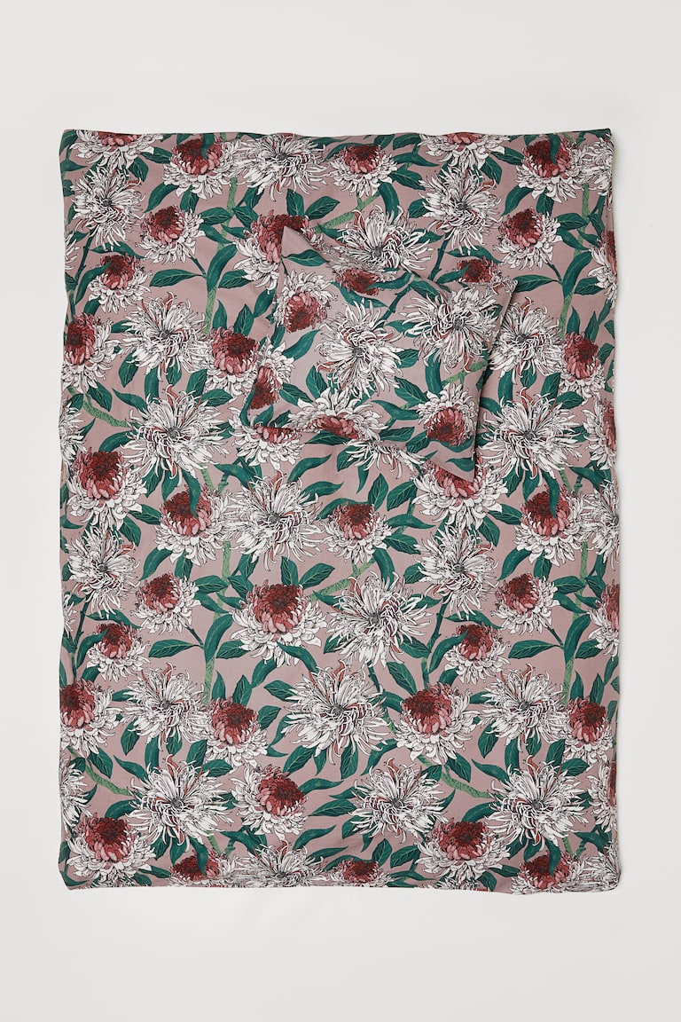 Cotton Duvet Cover Set - Purple/floral - Home All | H&M US