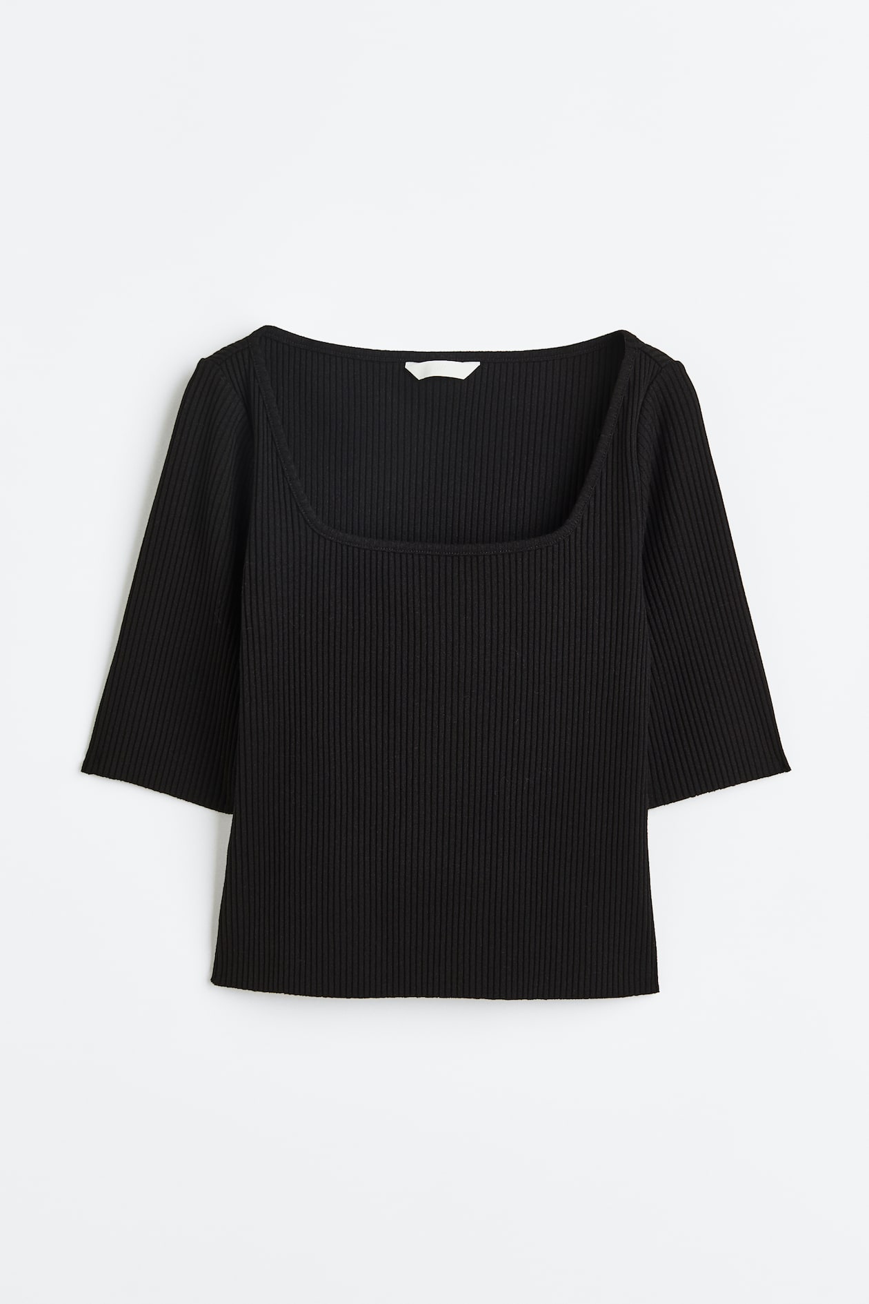Ribbed top - Black - Ladies | H&M GB