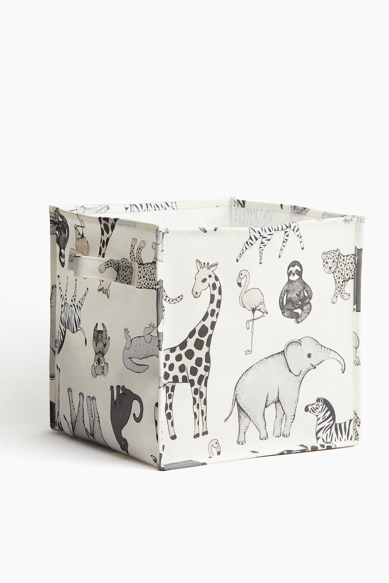 White/Animals Printed storage basket at H&M Home | H&M GB