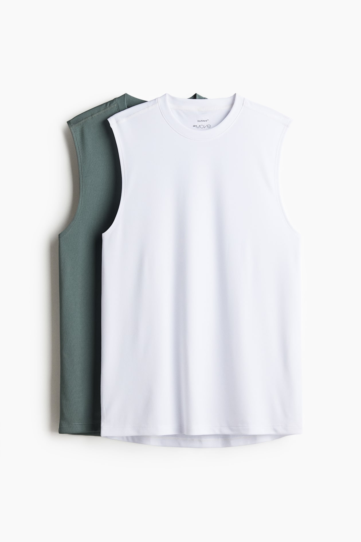 2-pack Playera deportiva Regular Fit con DryMove™ - Verde/Blanco - Men ...