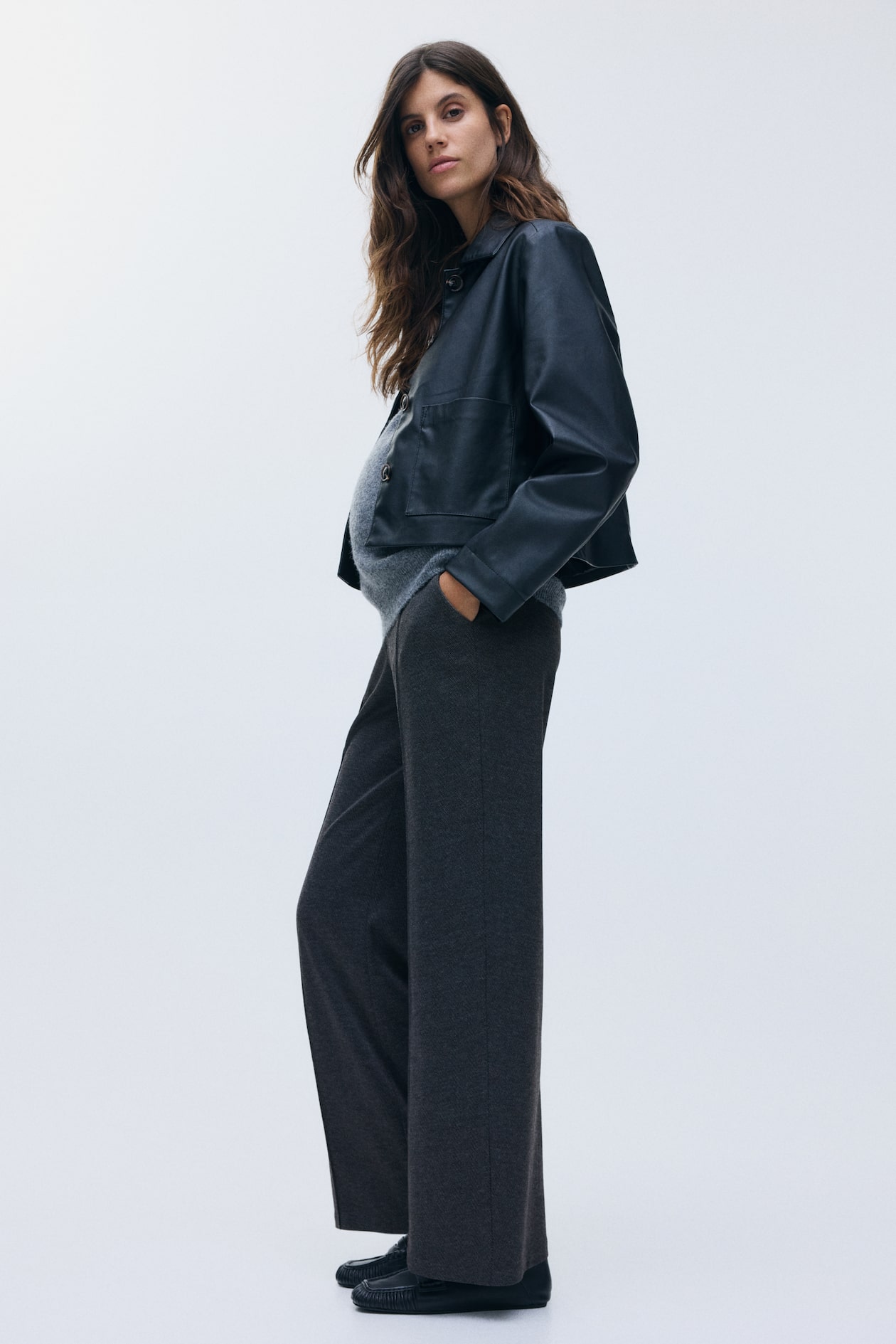 Women's Dark gray MAMA Crease-Front Pants | H&M CA