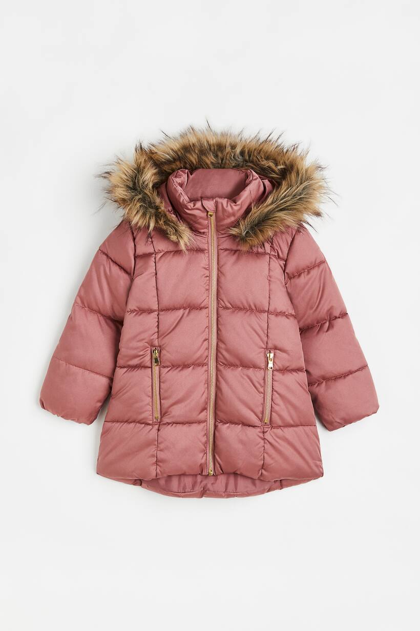 Jachetă vătuită cu glugă - Roz-antic - COPII | H&M RO