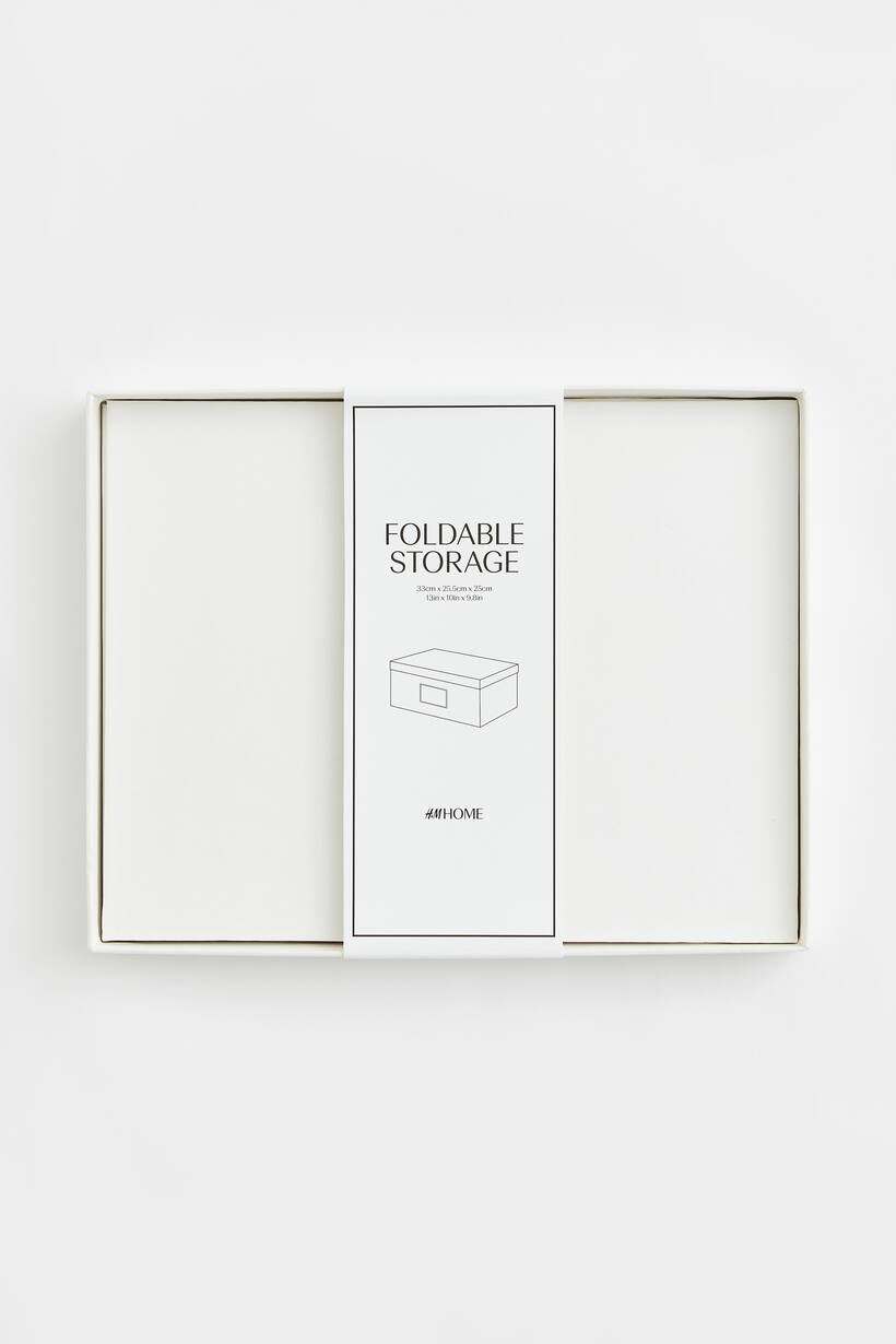 Large Storage Box with Lid - White - Home All | H&M CA