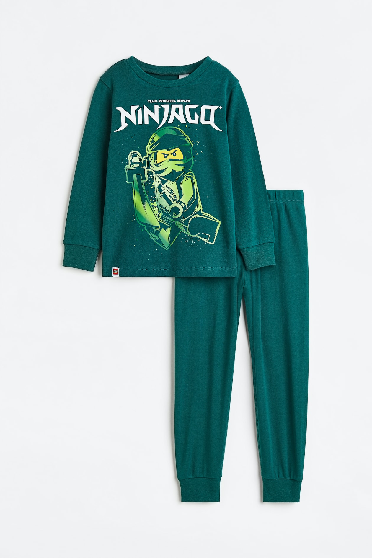 Dark green/Ninjago Print Pyjama Set for kids | H&M AU
