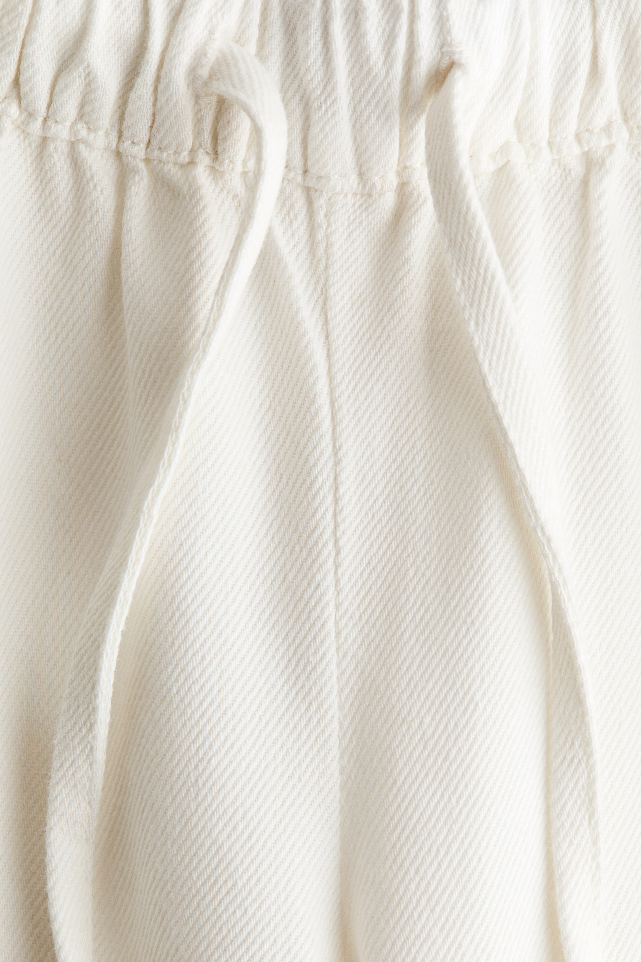 Women's White MAMA Denim Drawstring Pants | H&M CA