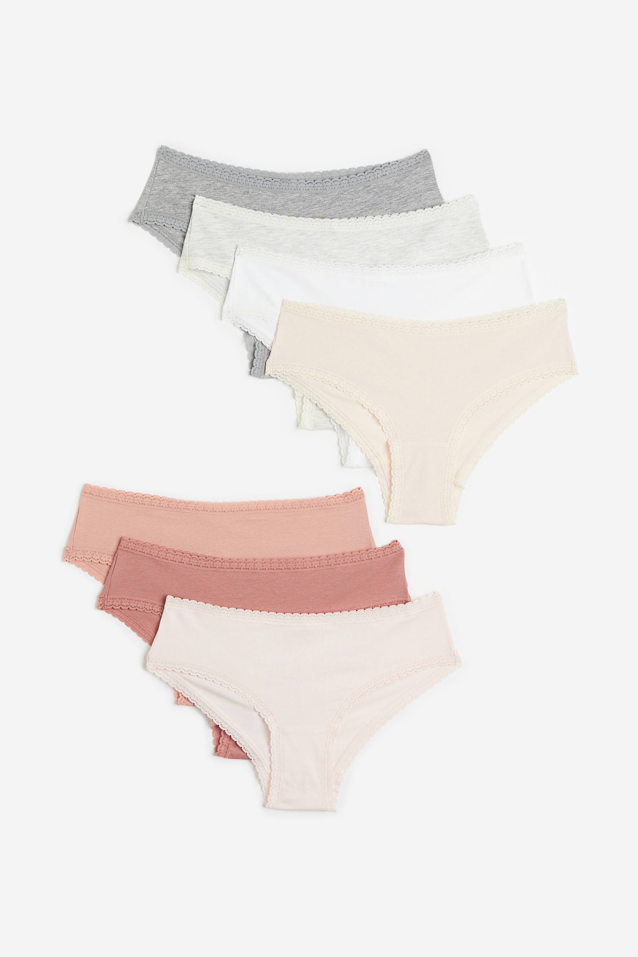 7-pak trusser Hipster - Normalhøj talje - Gråmeleret/Lysegråmeleret ...