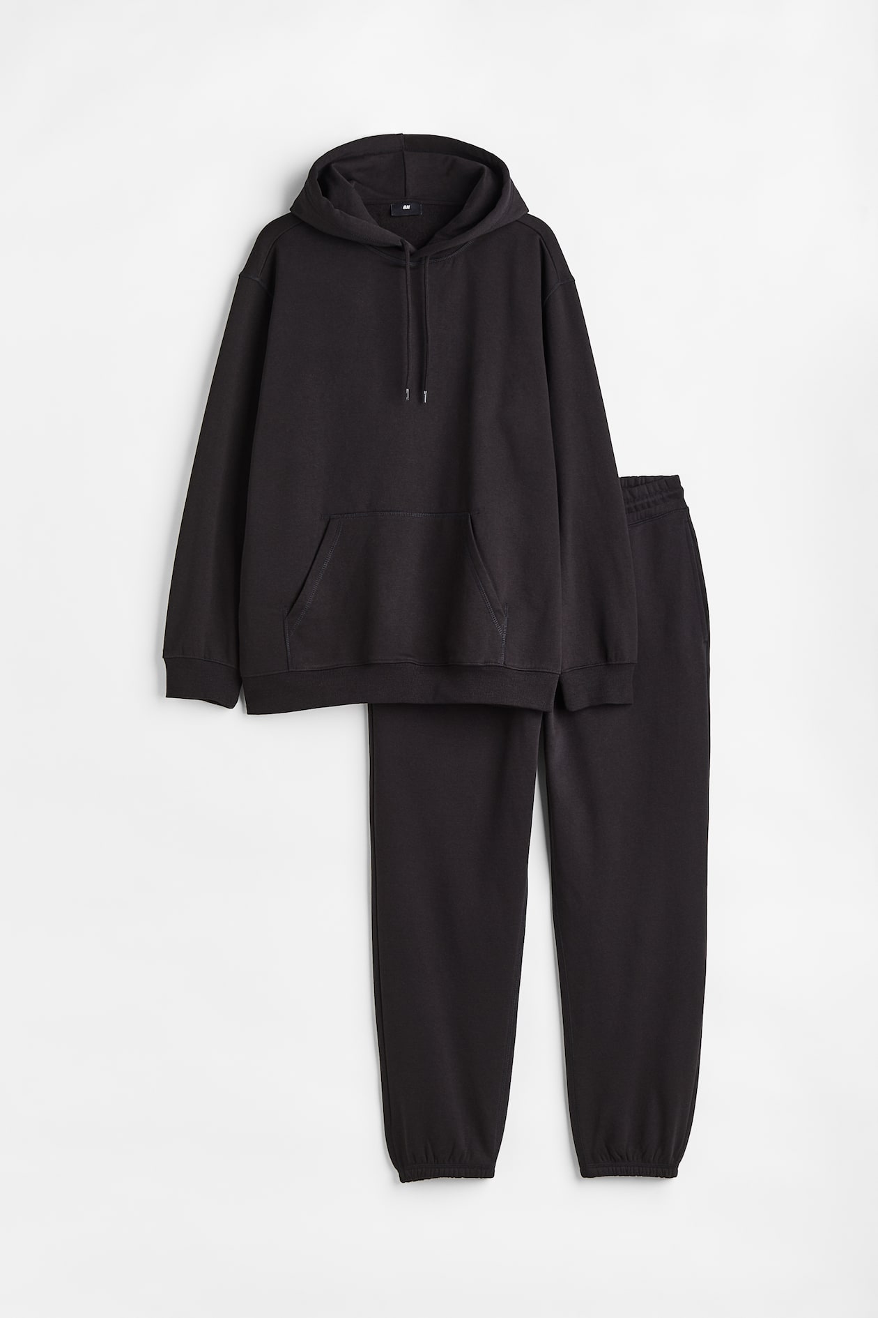2-piece Loose Fit Hoodie and Joggers Set - Black - Men | H&M US