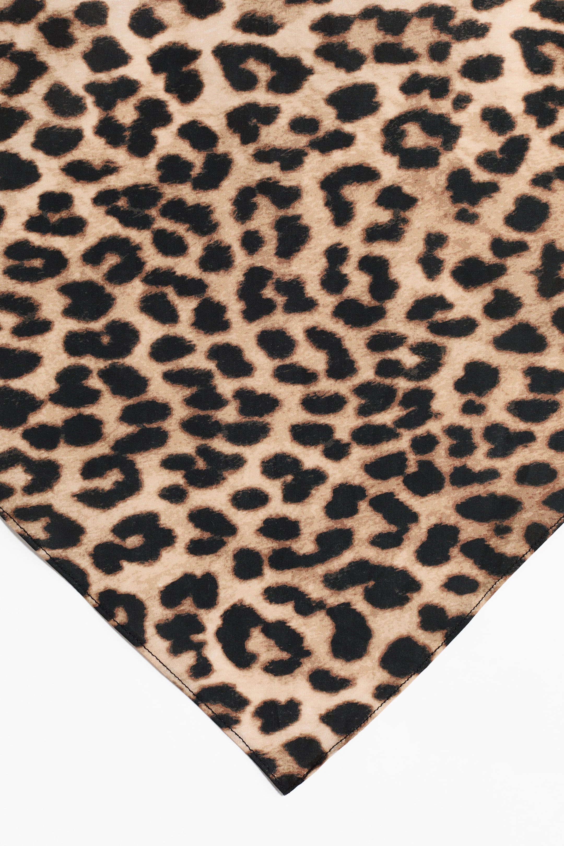 Printed cotton head scarf - Beige/Leopard print - Ladies | H&M IE