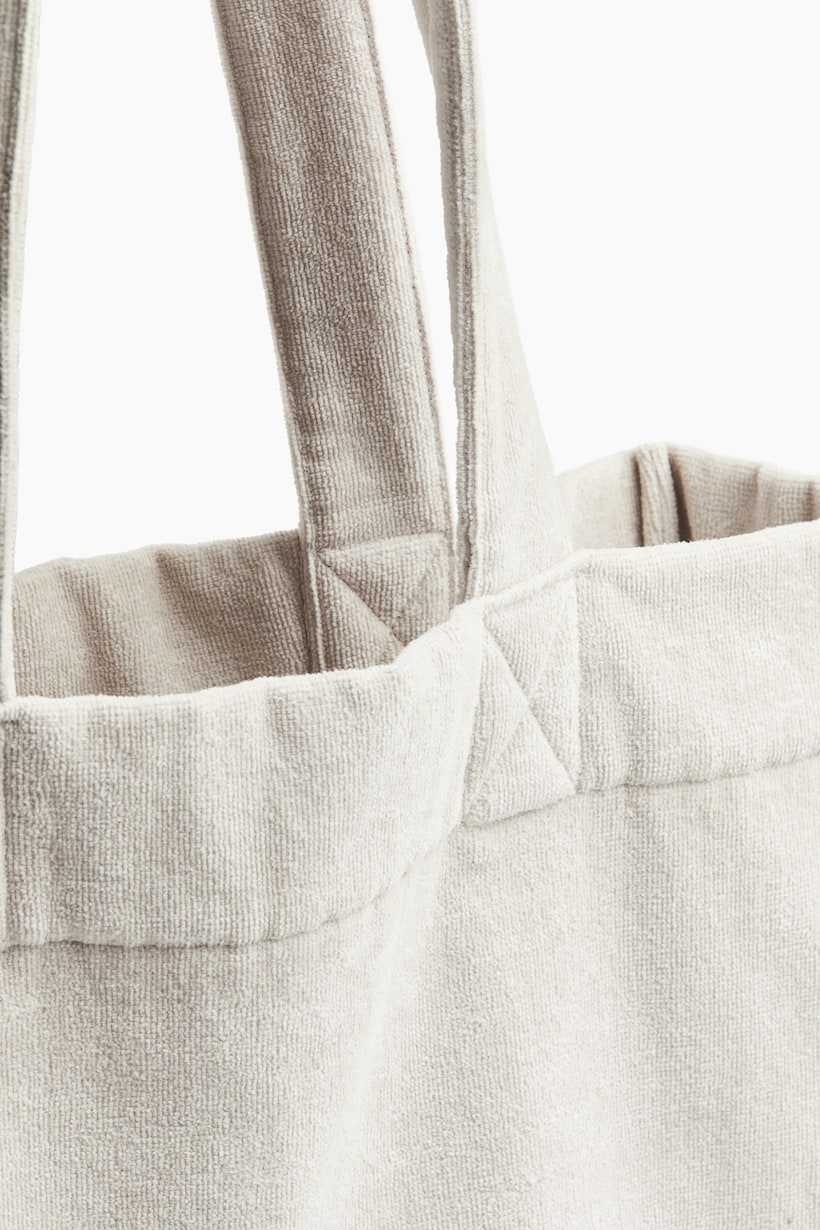 Taupe Cotton Terry Beach Bag at H&M Home | H&M US