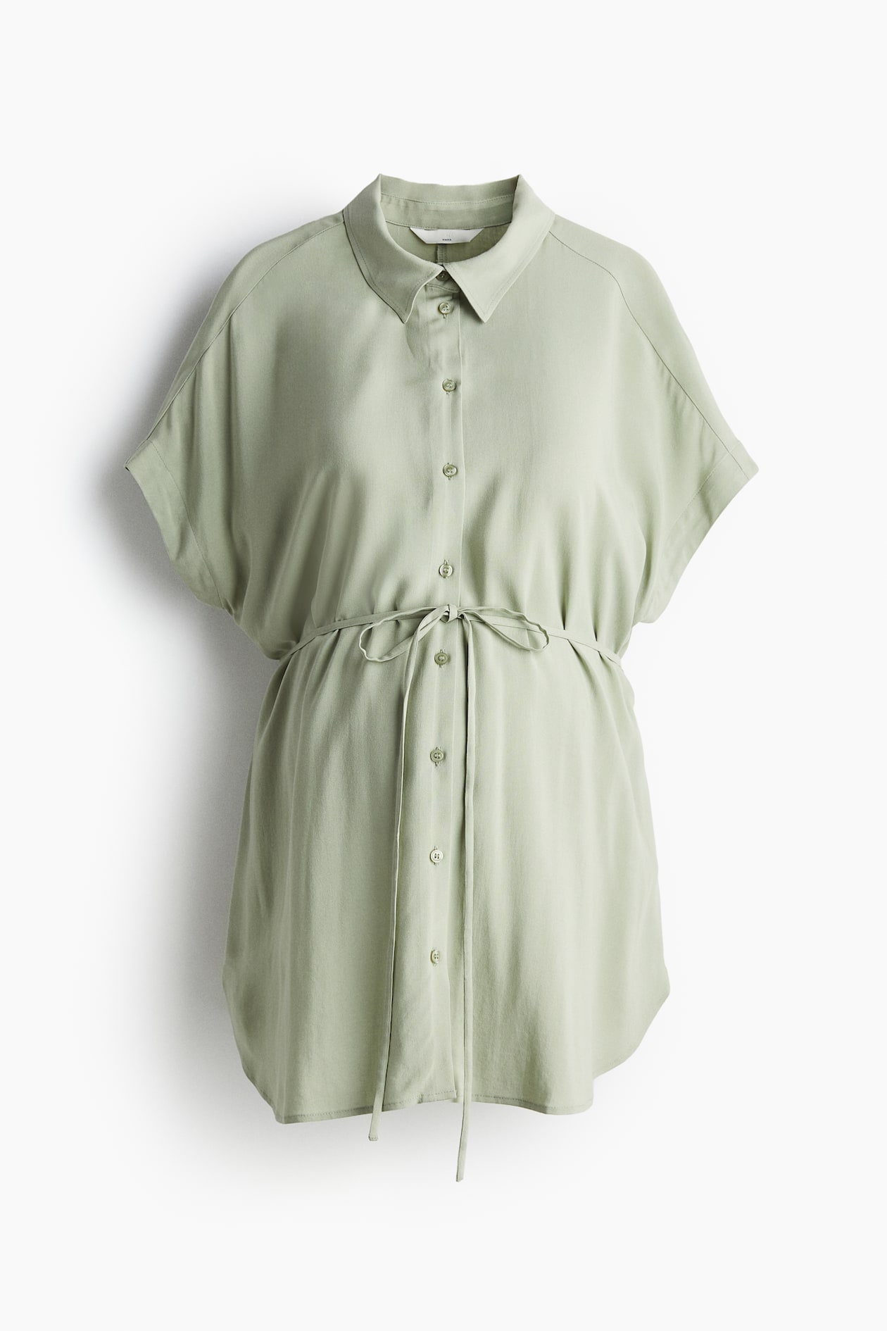 MAMA Blusa con cinturón de lazo - Verde caqui claro - Ladies | H&M MX