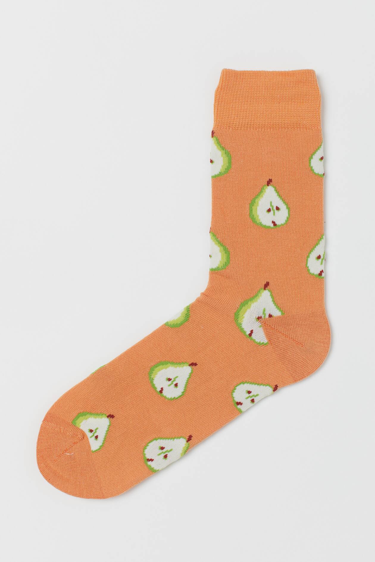 Mönstrade strumpor - Orange/Päron - HERR | H&M SE