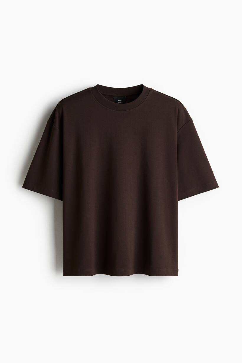 Men’s Dark brown Loose-Fit Boxy T-Shirt | H&M US