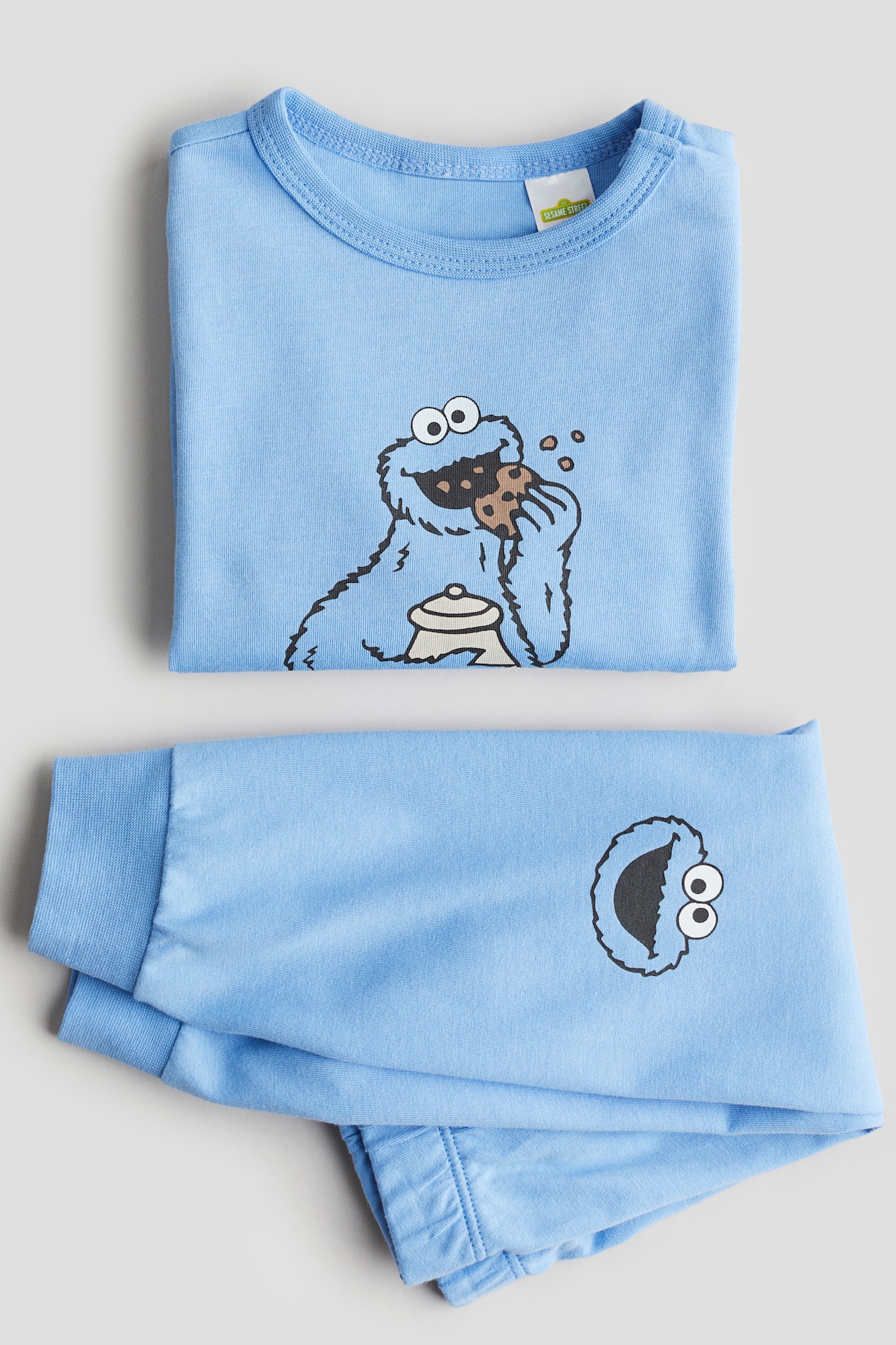Light blue/Sesame Street Printed cotton pyjamas for kids | H&M GB