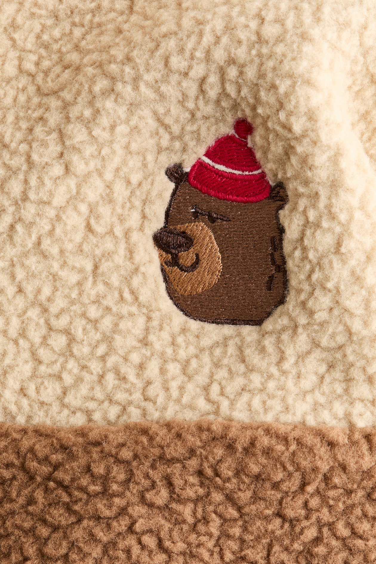 Sudadera con zíper en tejido peluche - Café claro/Oso - Kids | H&M MX