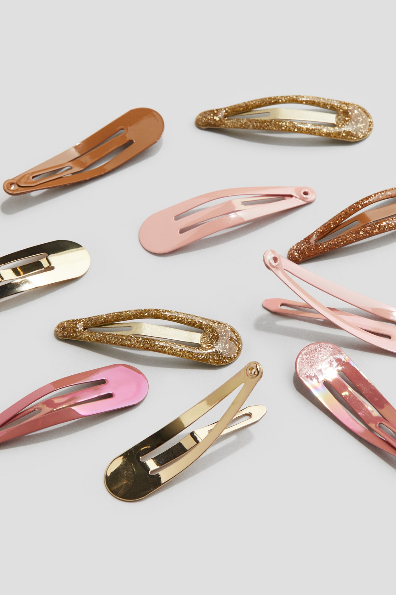 Pink/gold-colored 10-pack Hair Clips for kids | H&M US