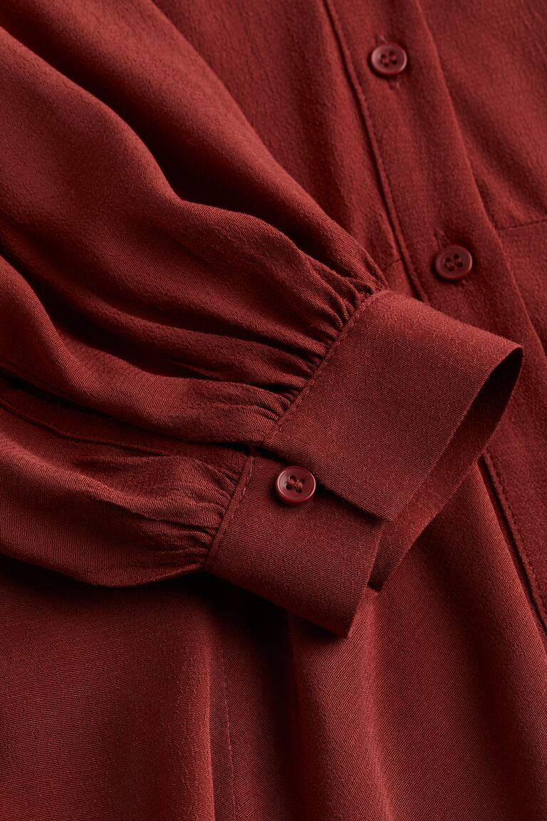 Overhemdjurk - Steenrood - DAMES | H&M NL