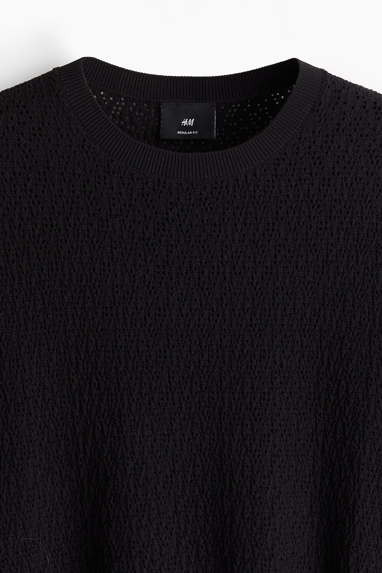 Regular-Fit Textured-Knit T-Shirt - Black - Men | H&M US