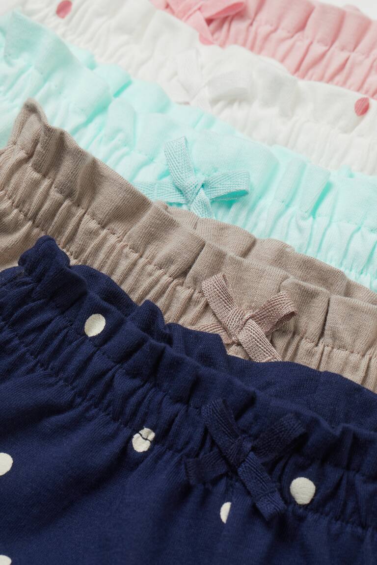 5-pack puff pants - Regular waist - Short - Navy blue/Spotted - Kids ...